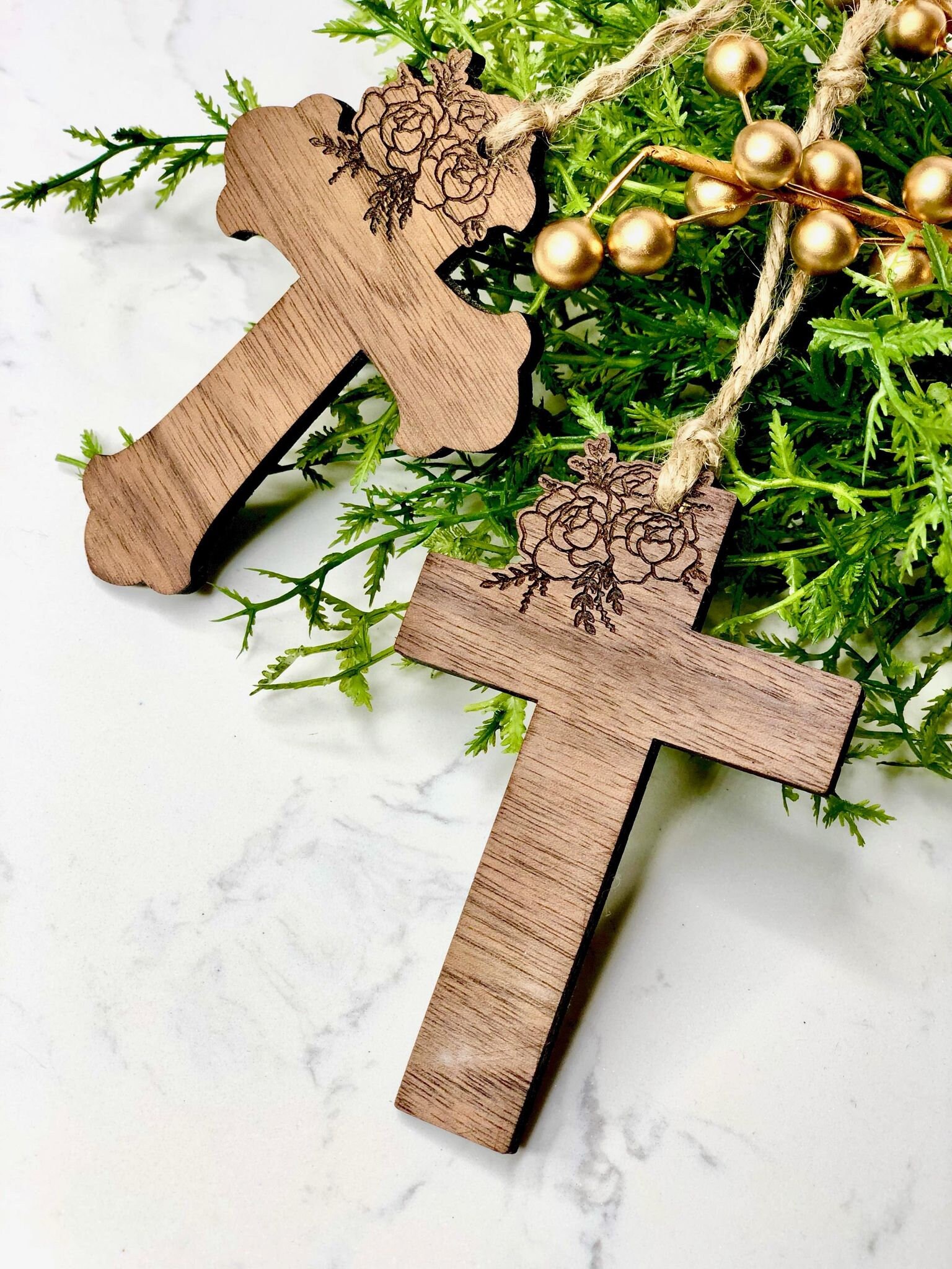 FLORAL Cross Basket Tag Laser Cut SVG File Religious Shaped - Etsy