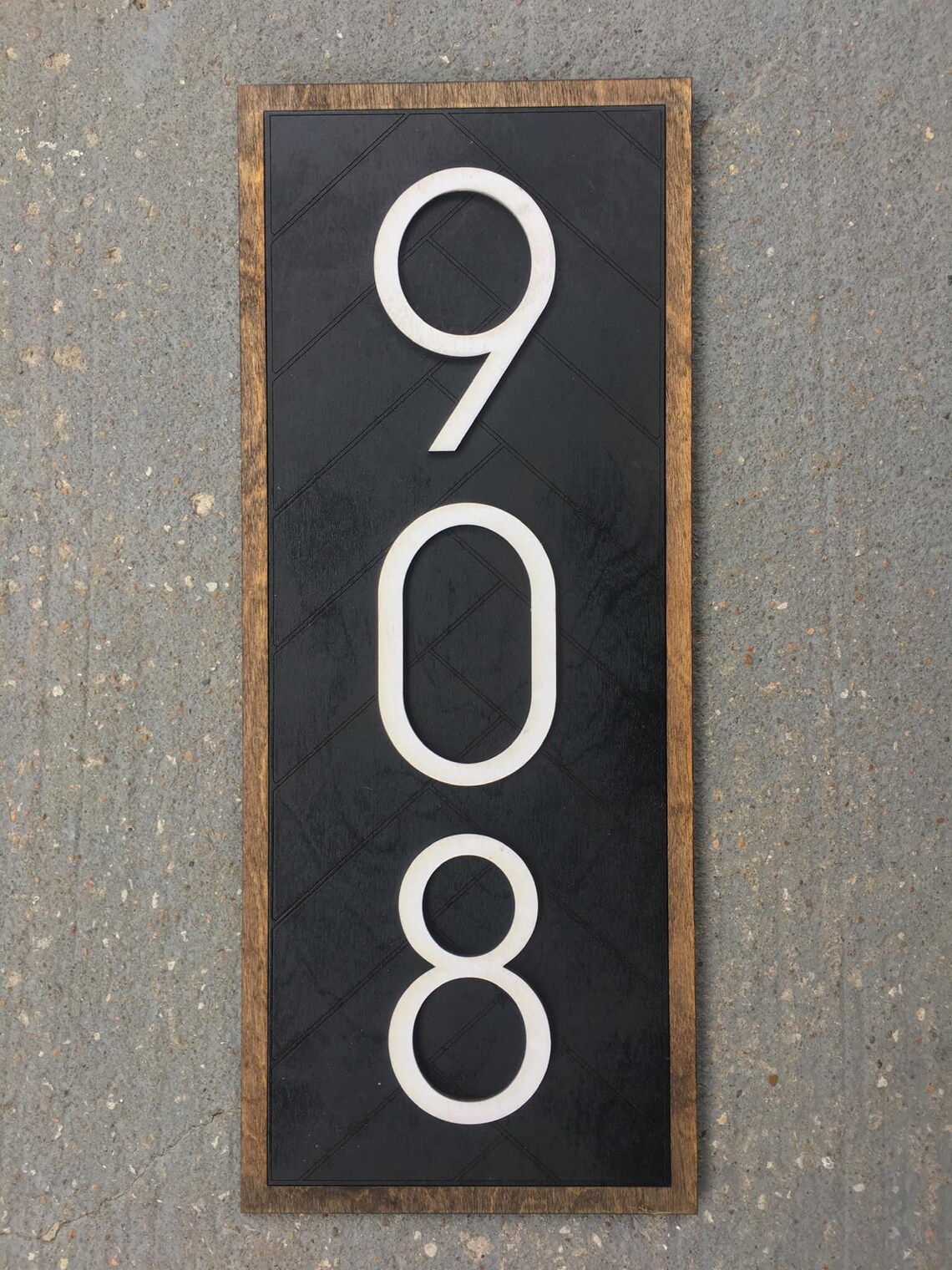 Herringbone Address Sign DIGITAL FILE - SVG for Glowforge/laser Cutter ...