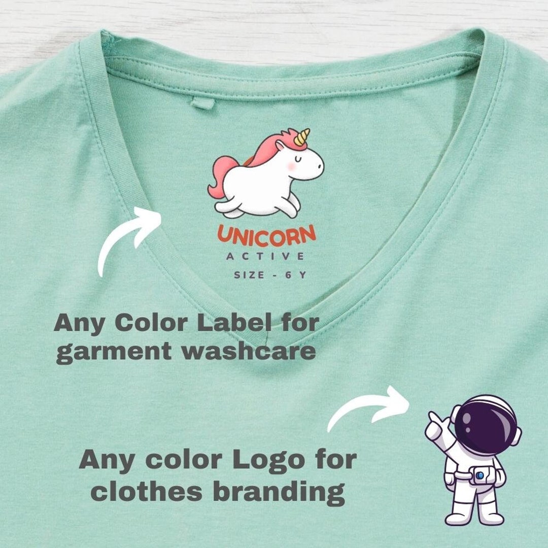 100 IRON ON WASHCARE Labels for Clothing | Garment Labels | Transfer ...