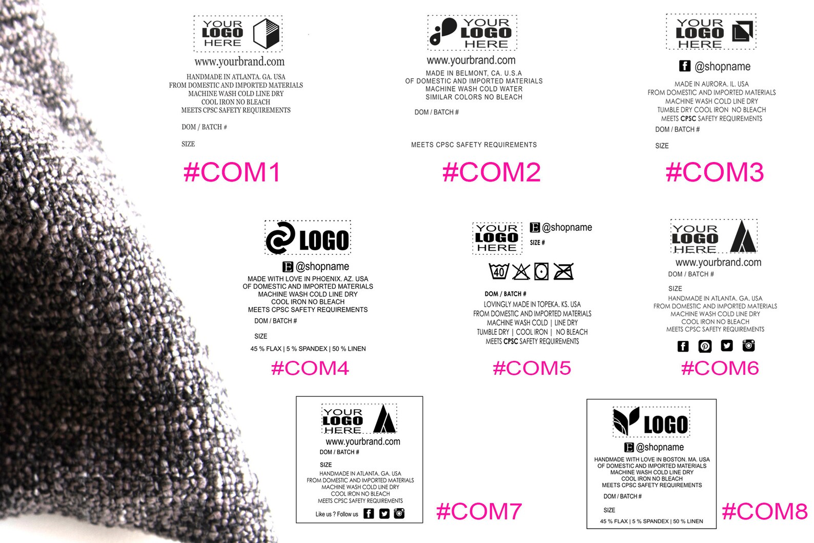 Clothing Marker, Fabric Stamps, Custom Logo Stamps, Business Logo Stamp ...