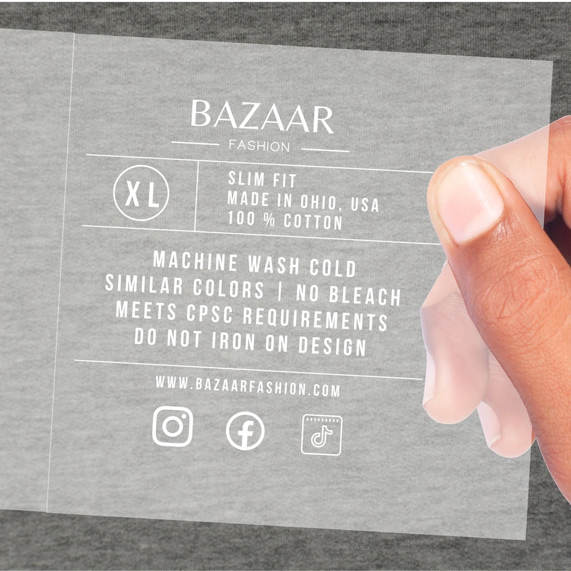 50 Pcs IRON ON LABELS for Clothing Custom Shirt Labels - Etsy