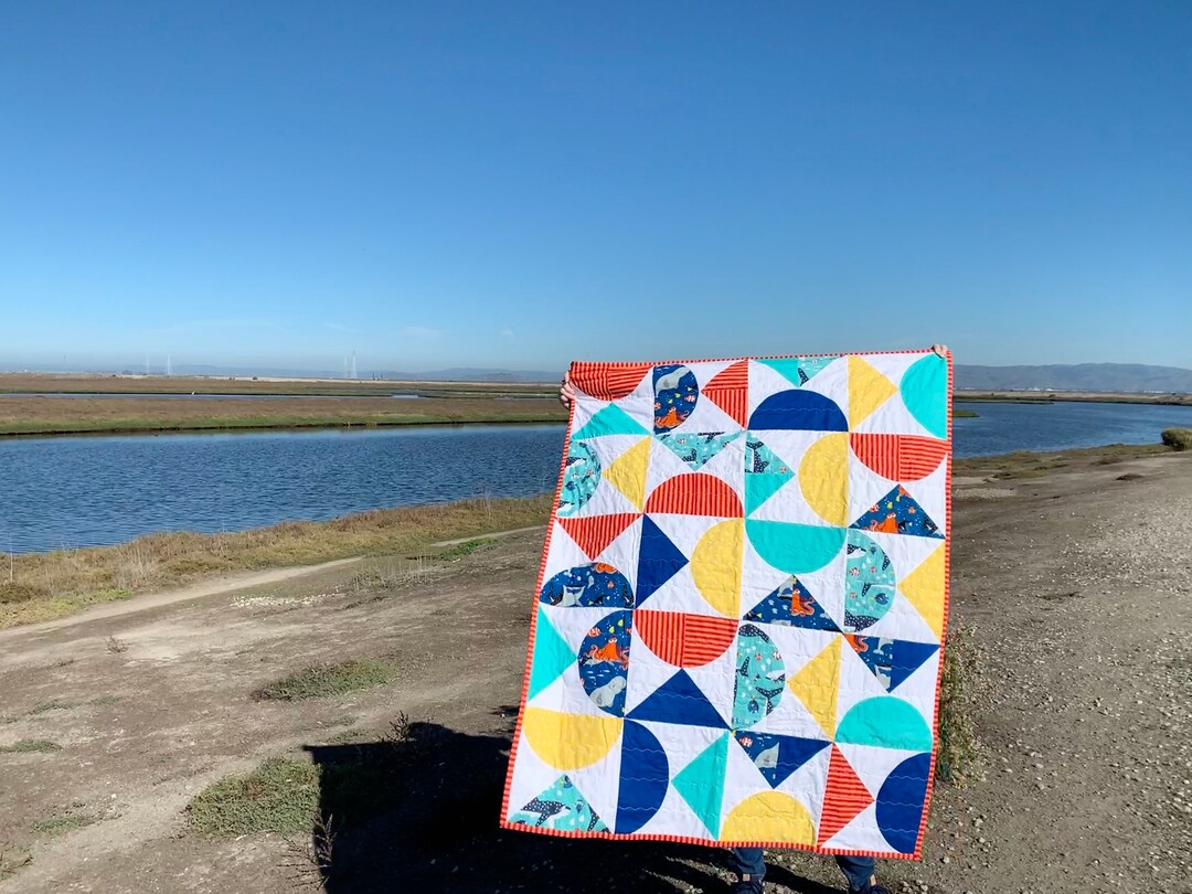 Underwater Ocean Sea Fish Shark Pivot Quilt Throw Blanket - Etsy