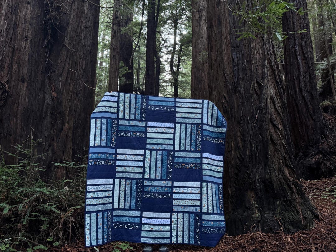 Navy Throw Quilt, Blakely Pattern, Twilight Animals, 69x69 - Etsy
