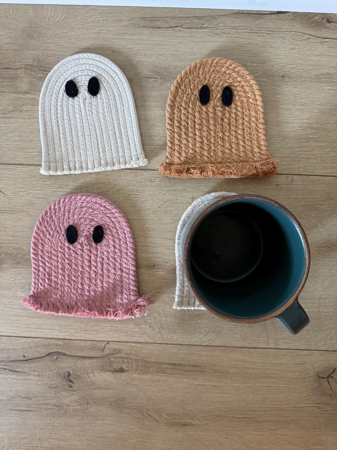 Ghosters: Rope Coasters That Look Like Ghosts! - Etsy