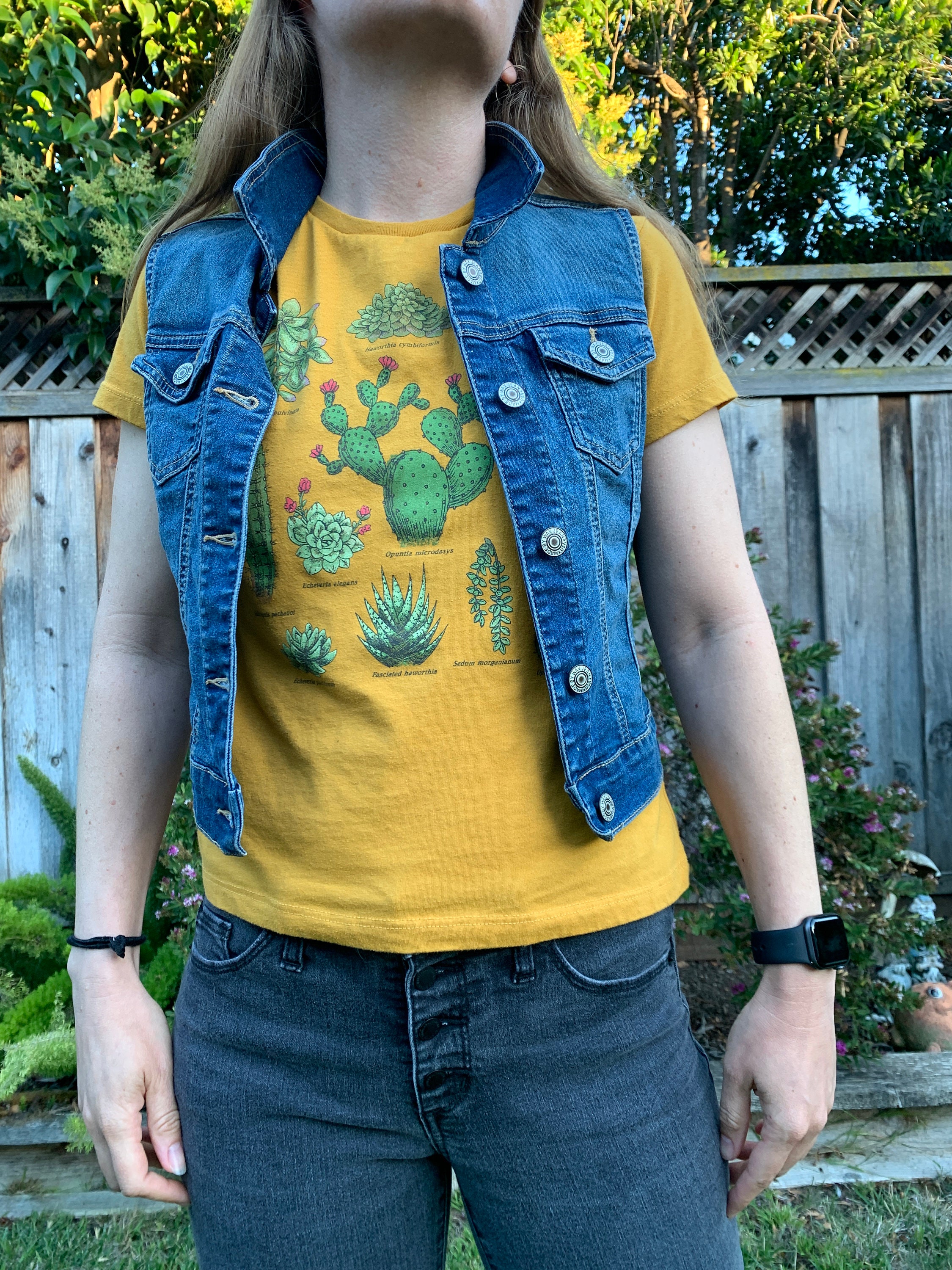 Hand Embroidered Flowers on Jean Vest, Women's Size Large S - Etsy