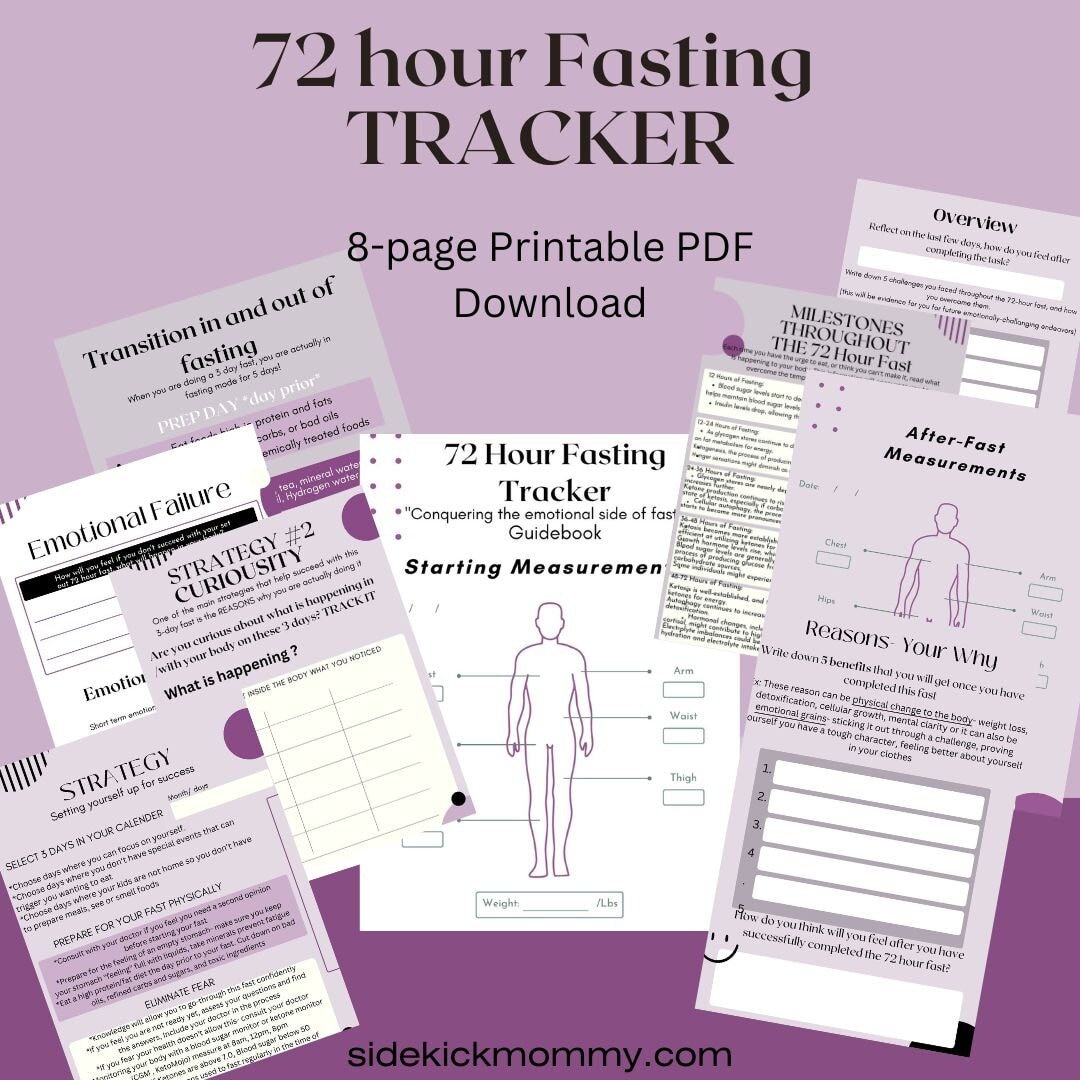 72 Hour FASTING TRACKER - Conquering the Emotional Side of Fasting ...