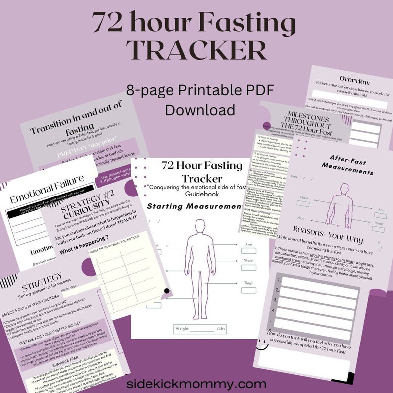 72 Hour FASTING TRACKER - Conquering the Emotional Side of Fasting ...