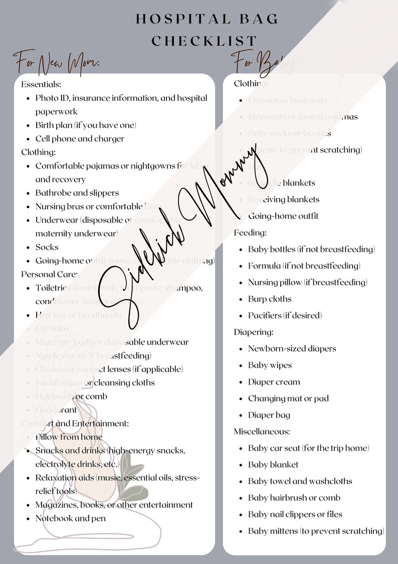 Pregnancy Checklists Bundle Printable, Pregnancy to Do Lists PDF ...