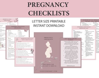 Pregnancy Checklists Bundle Printable, Pregnancy to Do Lists PDF ...