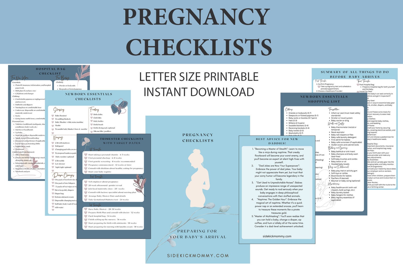 Pregnancy Checklists Bundle Printable Pregnancy to Do Lists - Etsy