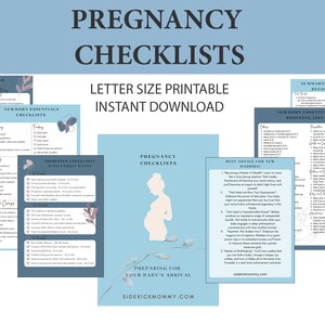 Pregnancy Checklists Bundle Printable, Pregnancy to Do Lists PDF ...