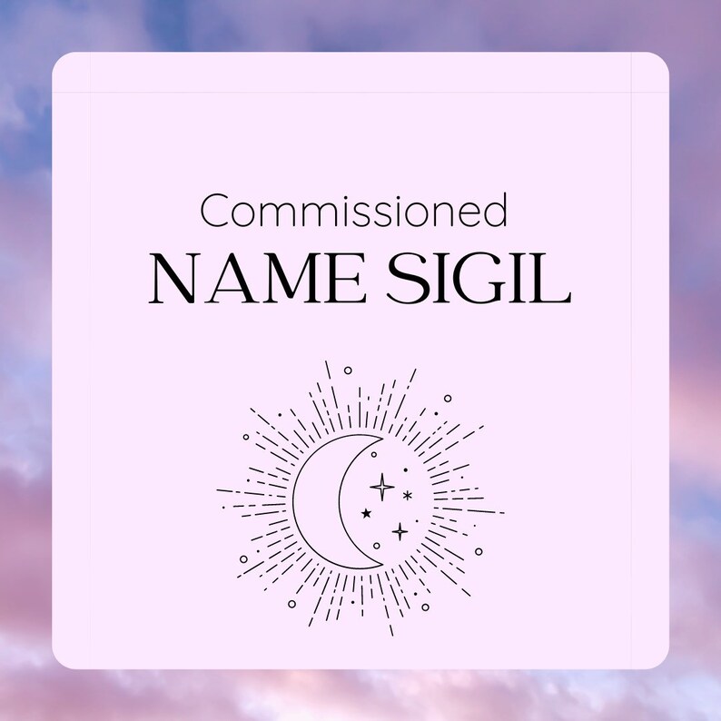 Intention Sigil Black and White Art Custom Designed and - Etsy