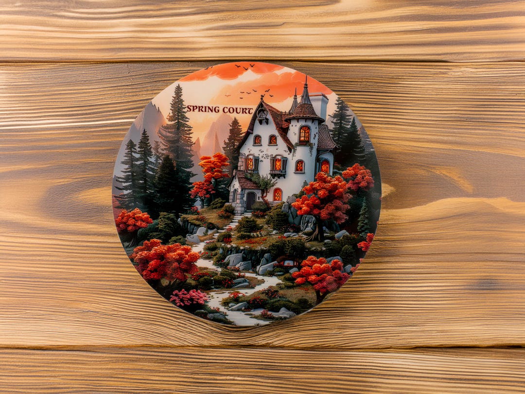 Spring Court Coaster, ACOTAR Inspired, Courts of Prythian, Bookish Gift ...