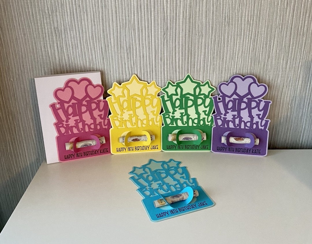 Handmade Personalised Birthday Money Card. - Etsy