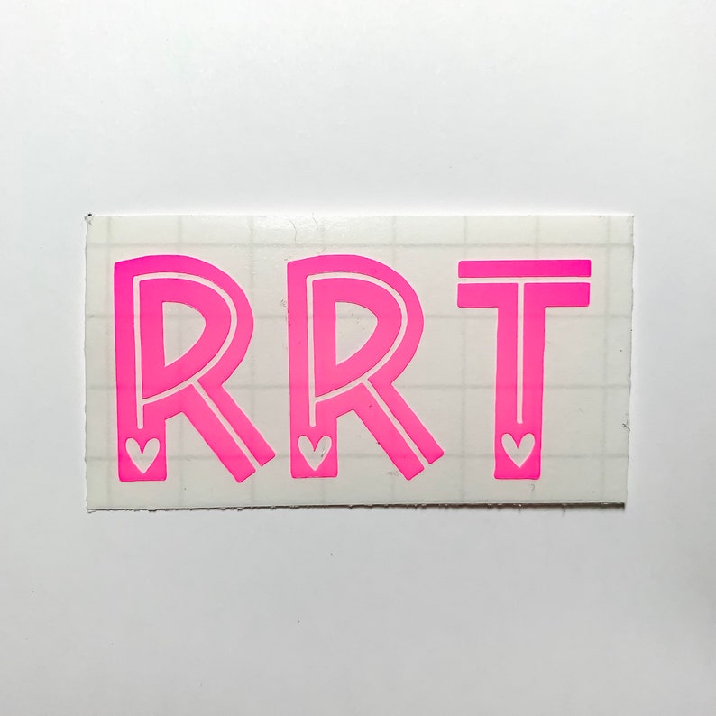 RRT Decal / Respiratory Vinyl / RRT Sticker / Registered Respiratory ...
