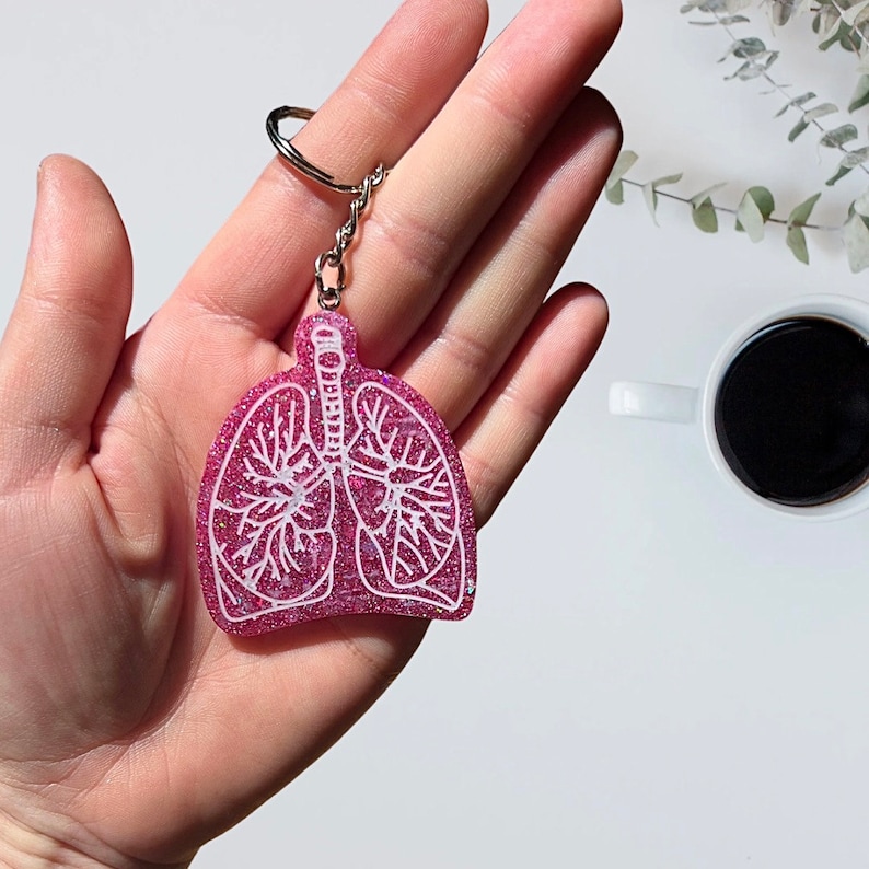 Lung Keychain / Respiratory Therapist Keychain / Medical Keychain / RT ...