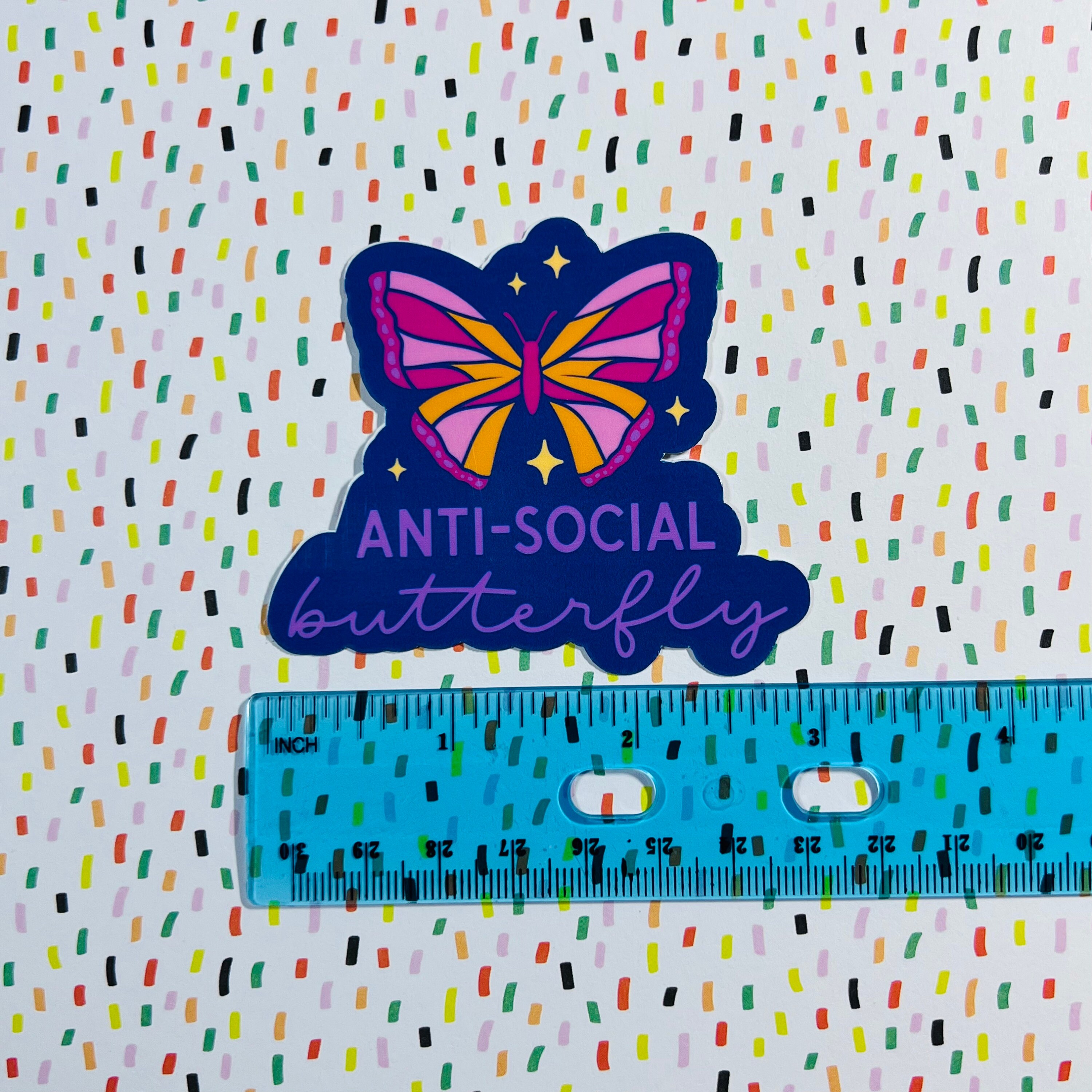 Anti-social Sticker / Aesthetic Sticker / Anti-social Butterfly / Cute ...
