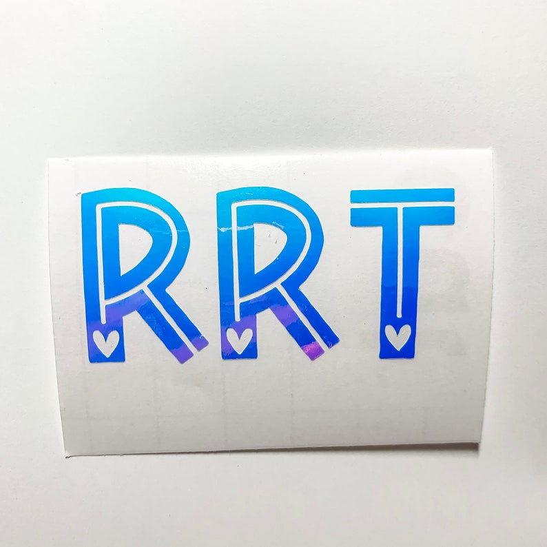 RRT Decal / Respiratory Vinyl / RRT Sticker / Registered Respiratory ...