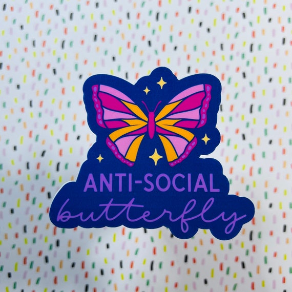Anti-social Sticker / Aesthetic Sticker / Anti-social | Etsy