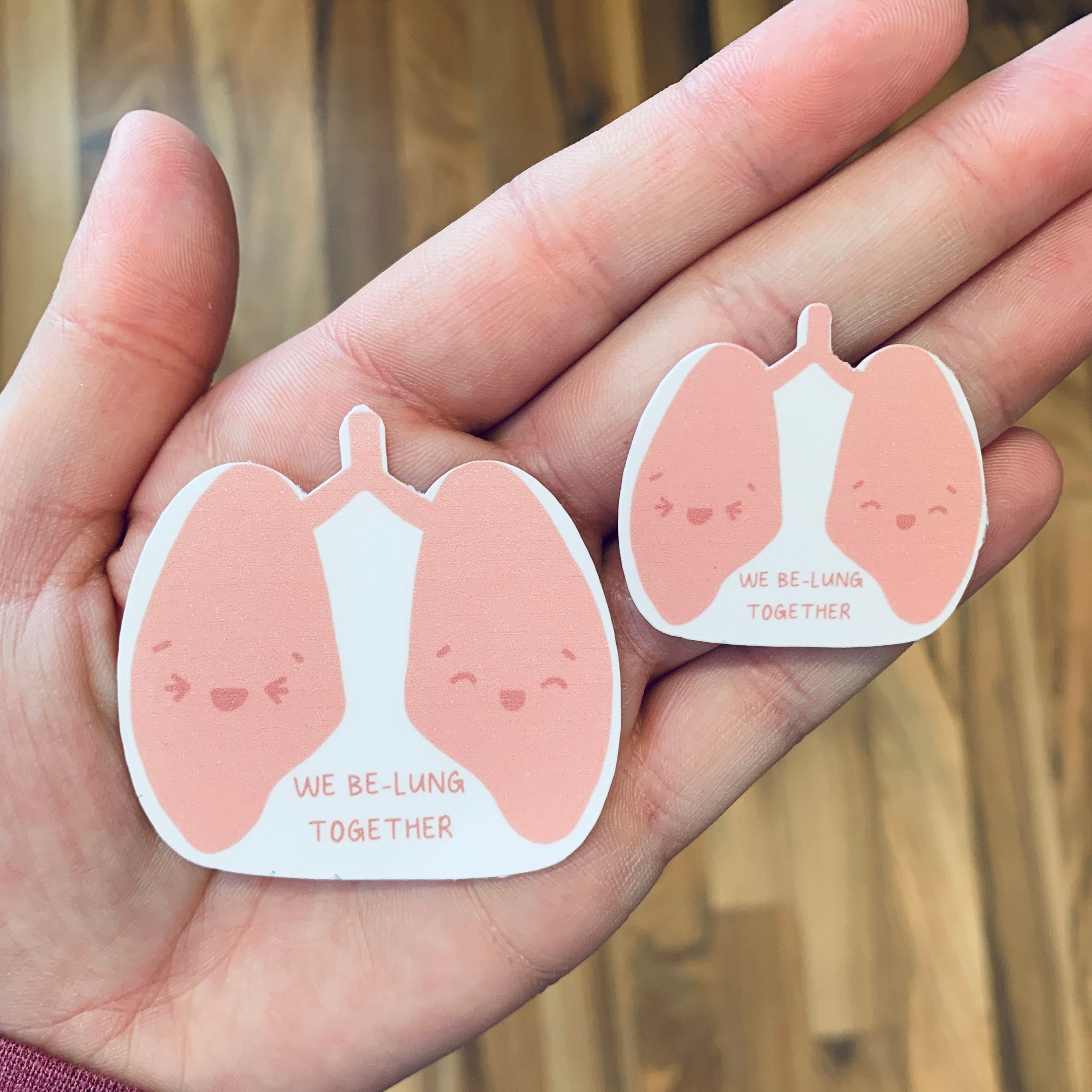Respiratory Stickers / We Be-Lung together / Lung Sticker / | Etsy