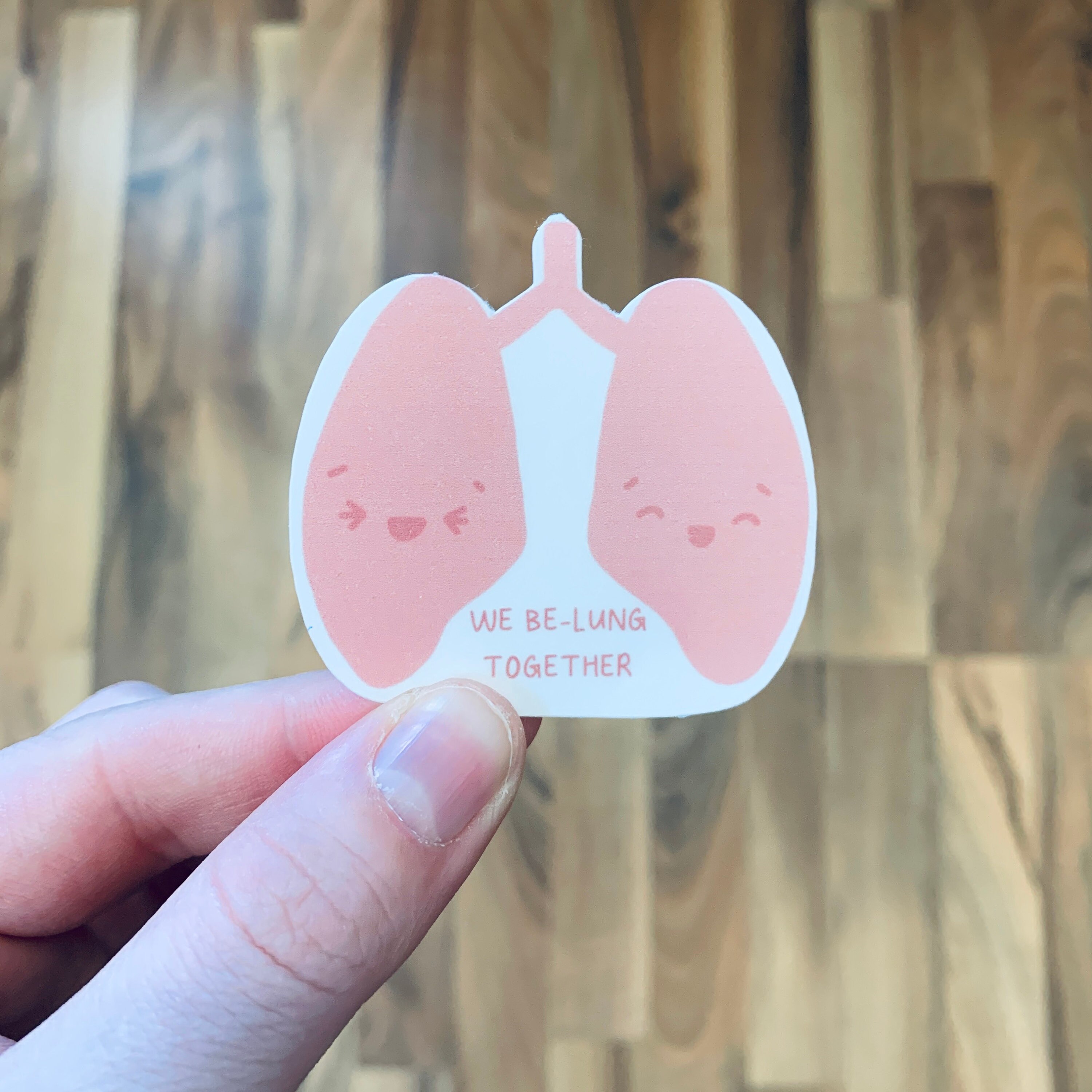 Respiratory Stickers / We Be-Lung together / Lung Sticker / | Etsy