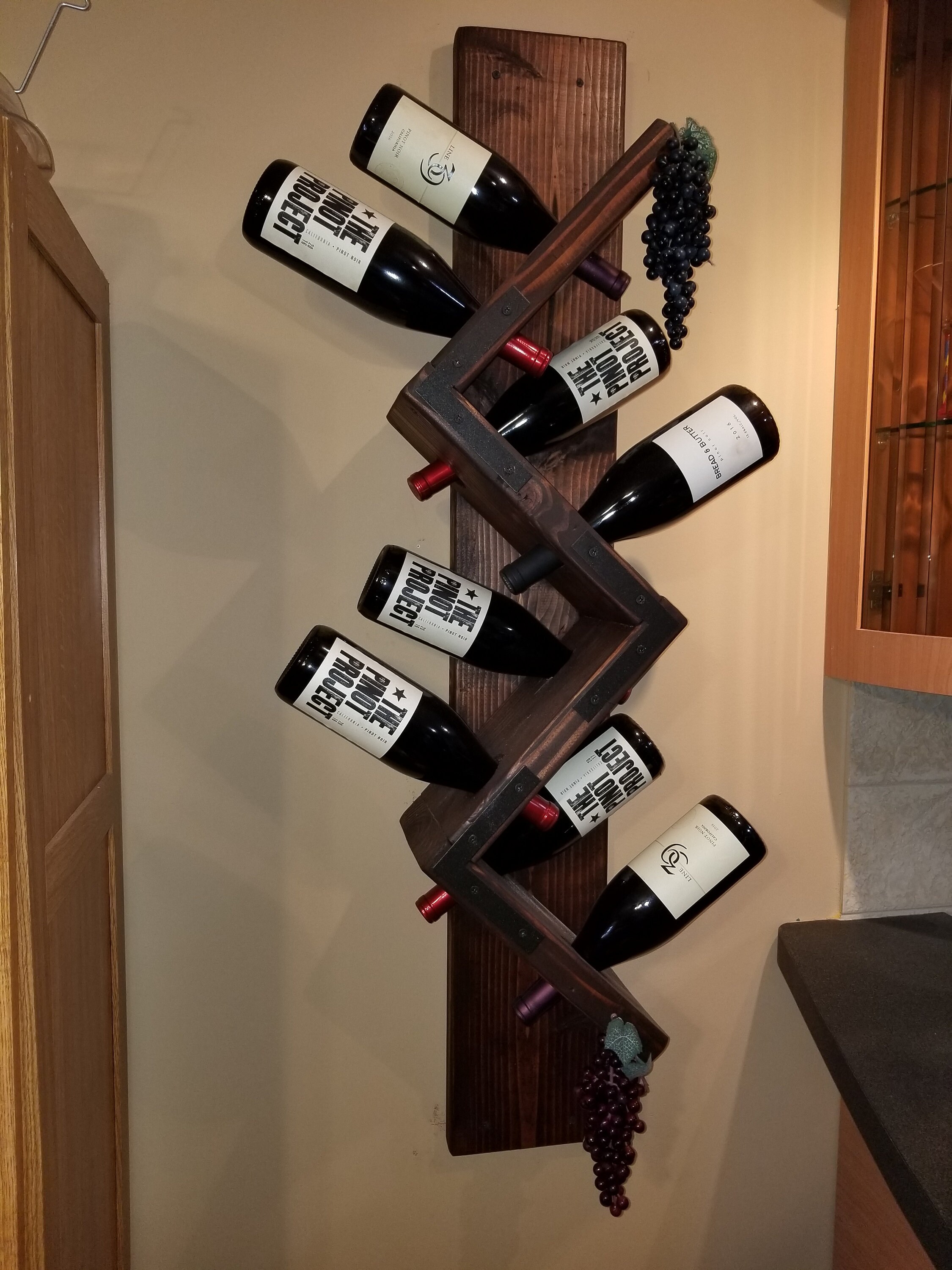 Rustic Wine Rack -reclaimed Lumber - Etsy