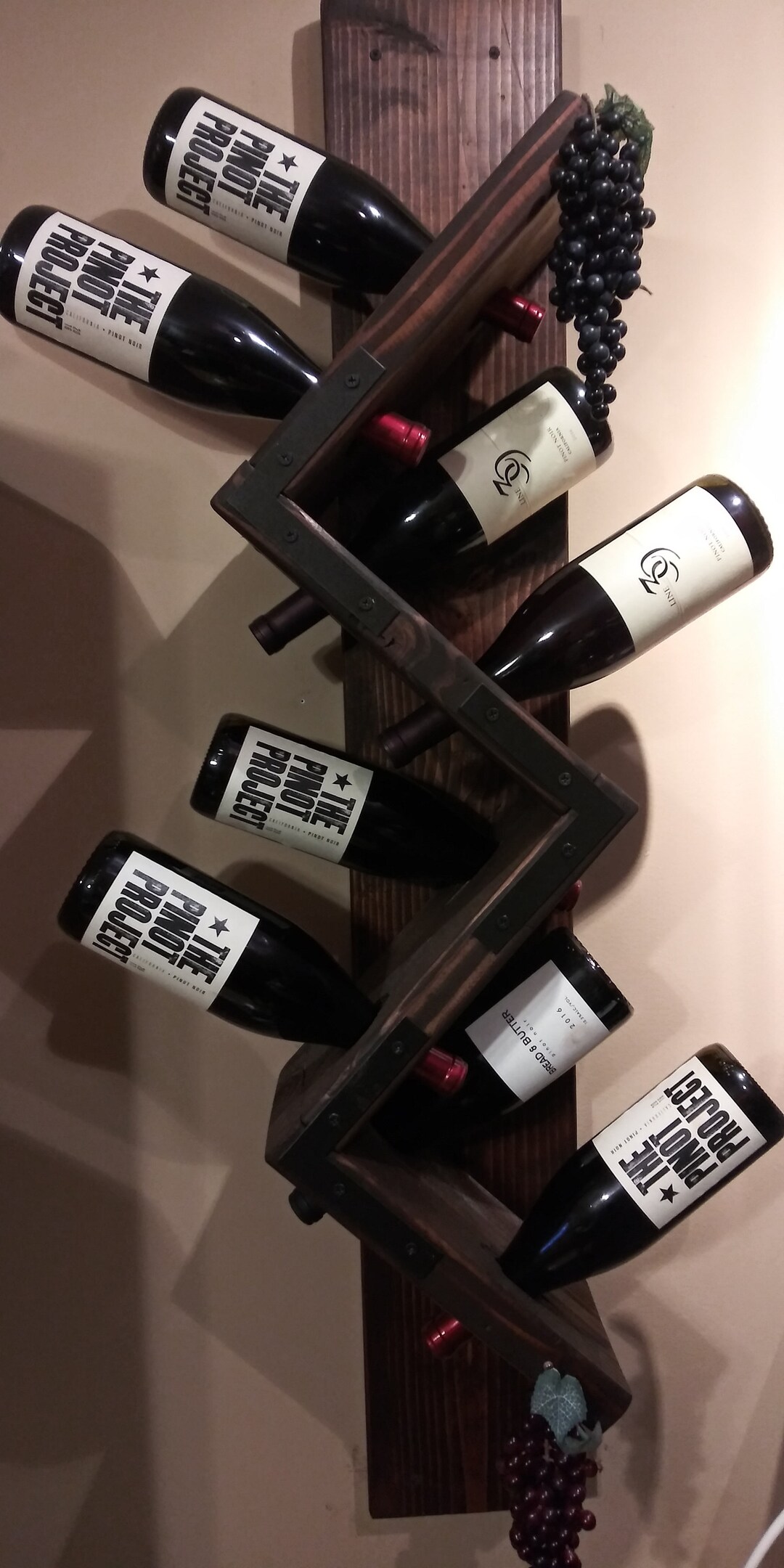 Rustic Wine Rack -reclaimed Lumber - Etsy