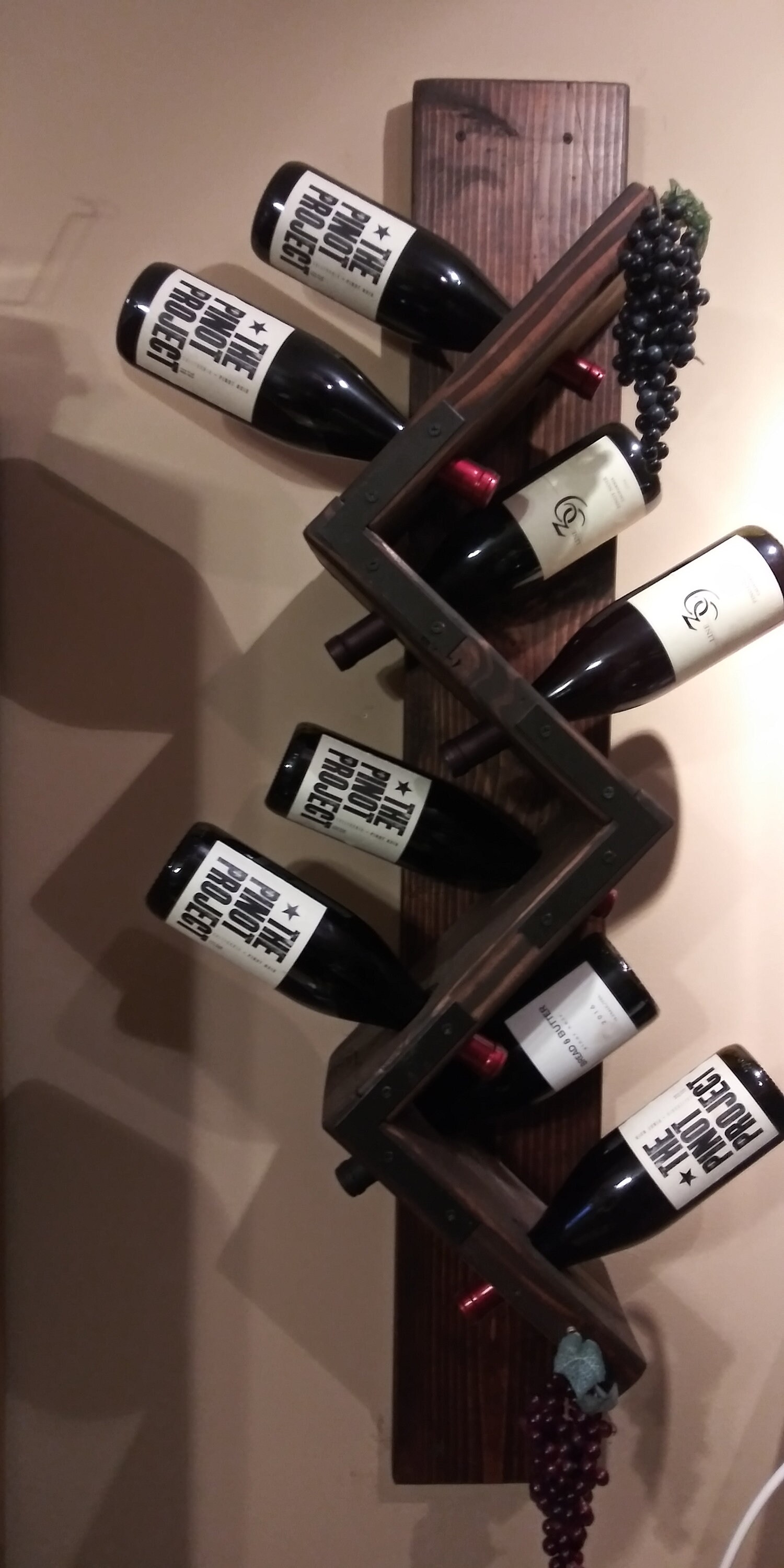 Rustic Wine Rack -reclaimed Lumber - Etsy