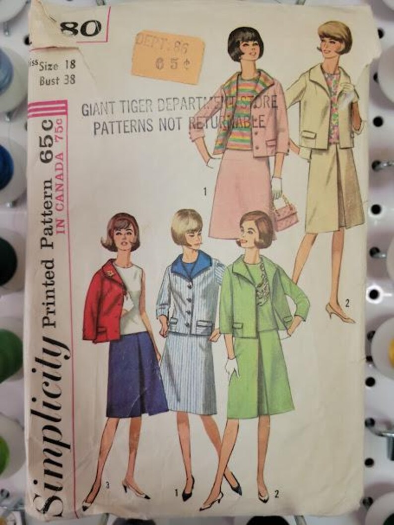1960s Ladies Skirted Suit Sewing Pattern - Etsy