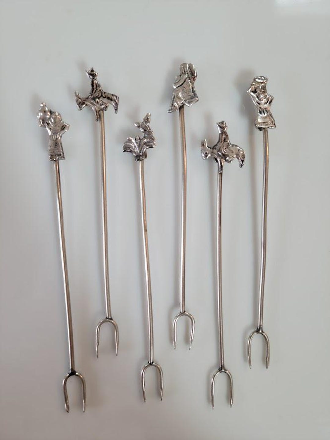 Vintage Sterling Silver Mexican Canape Forks - Set of 6 - Etsy