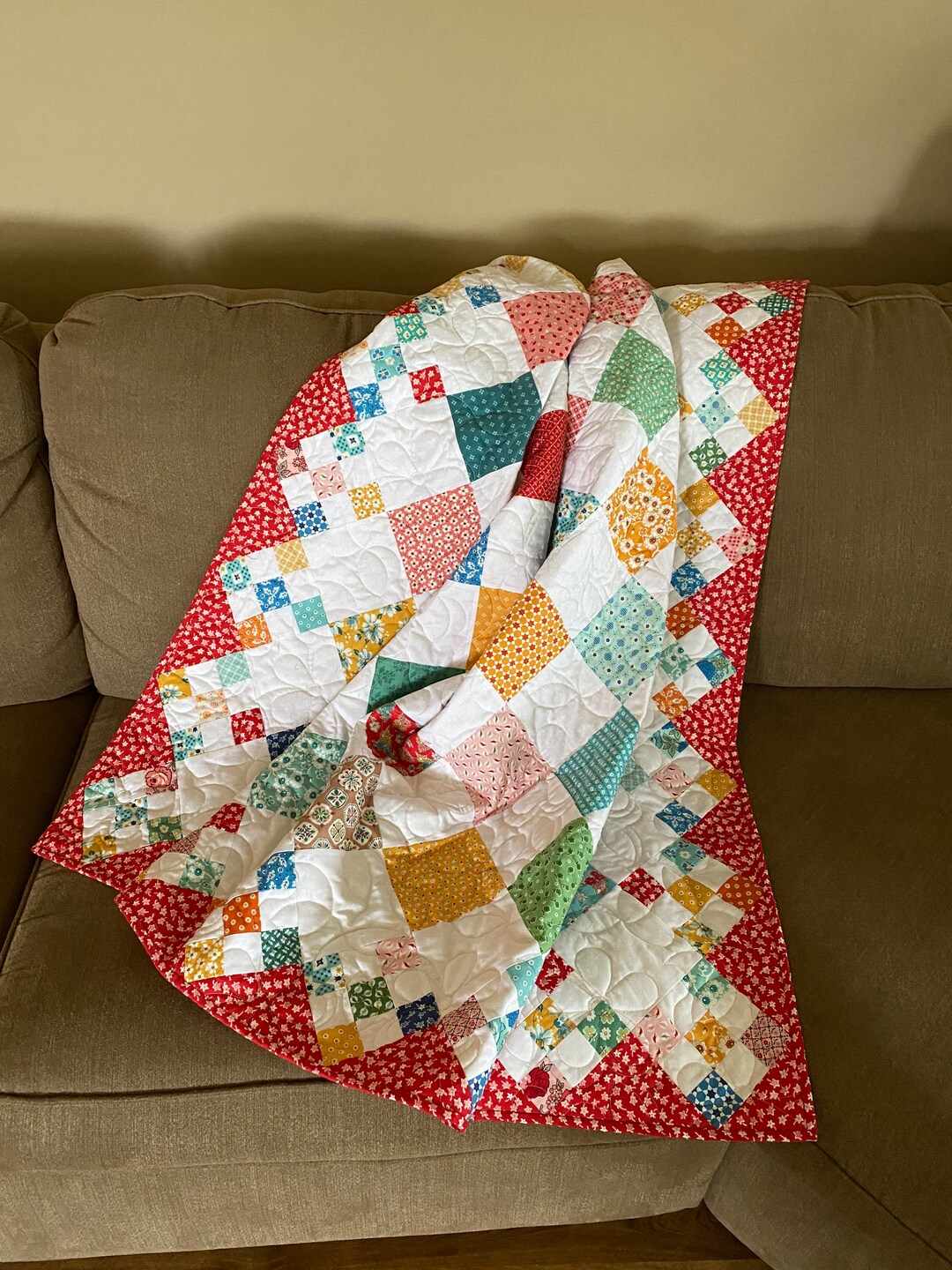 Handmade Scrappy 30s Style Quilt - Etsy