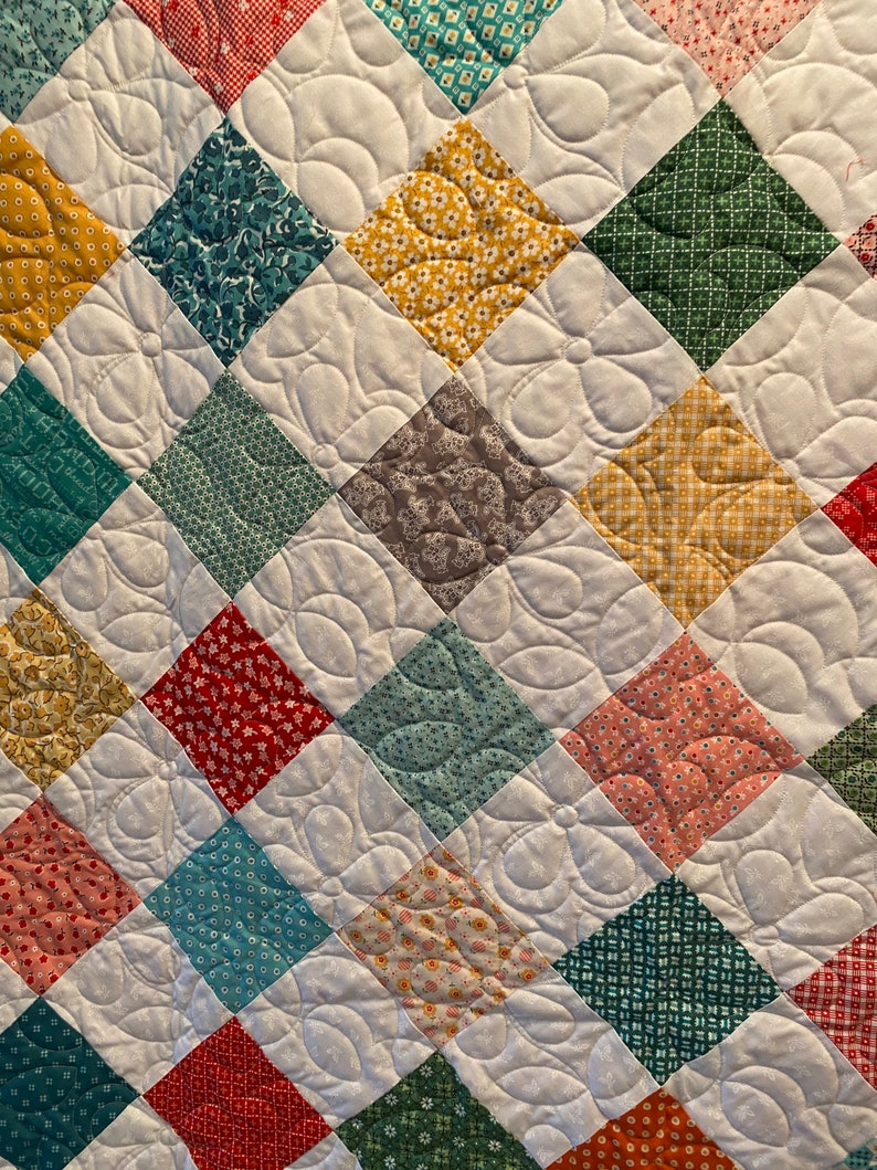 Handmade Scrappy 30s Style Quilt - Etsy