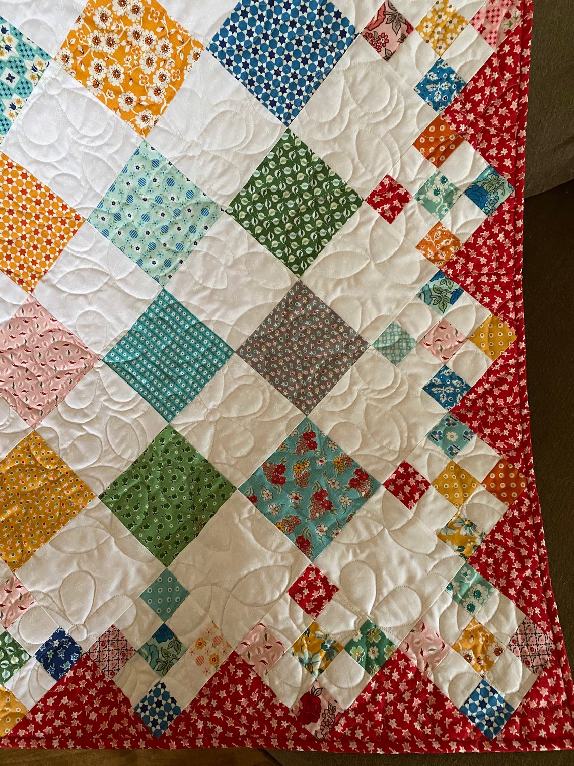 Handmade Scrappy 30s Style Quilt - Etsy