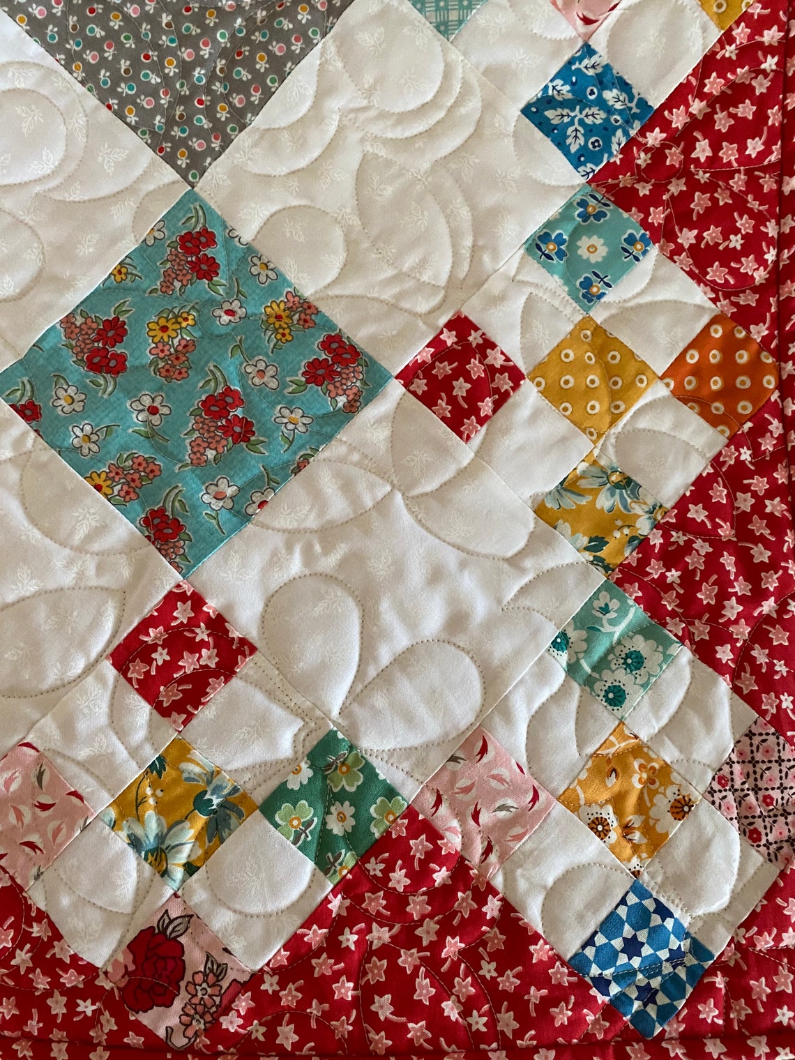 Handmade Scrappy 30s Style Quilt - Etsy