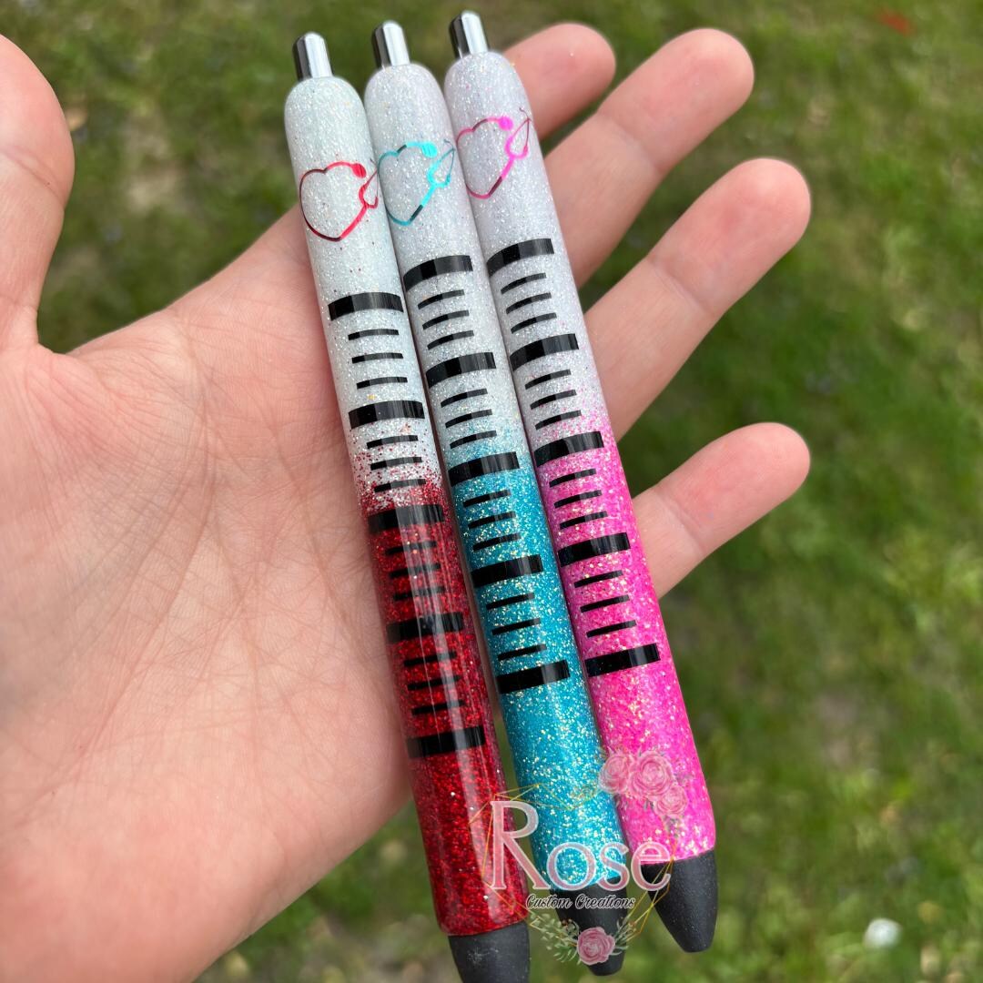 Syringe Pen, Glitter Pens, Personalized Glitter Pens, Inkjoy 0.7mm Gel ...