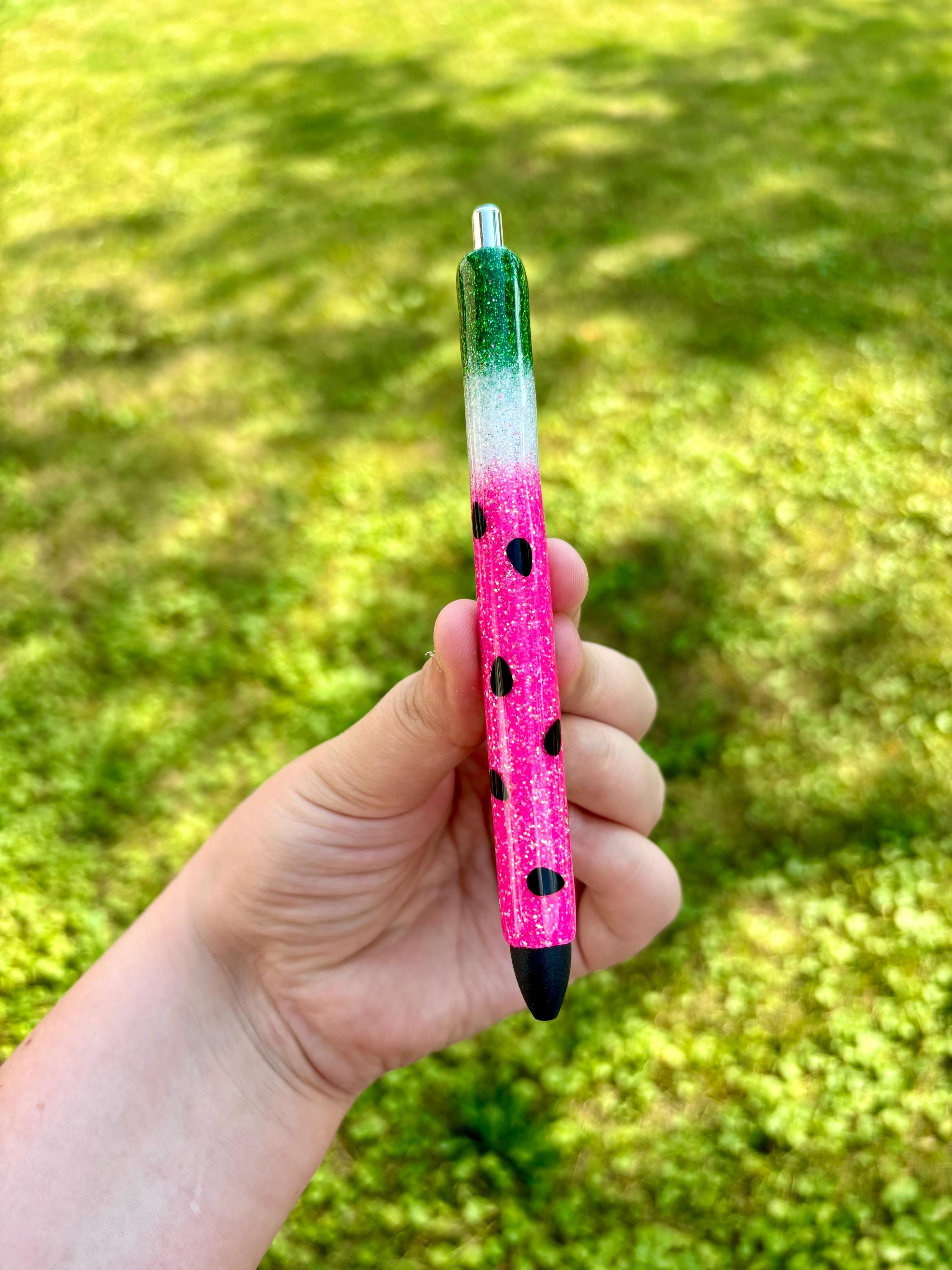 Watermelon Pen, Inkjoy Glitter Pen, Refillable Gel Pen, Personalized ...