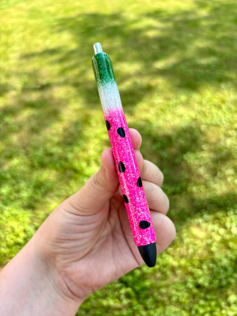 Watermelon Pen, Inkjoy Glitter Pen, Refillable Gel Pen, Personalized ...