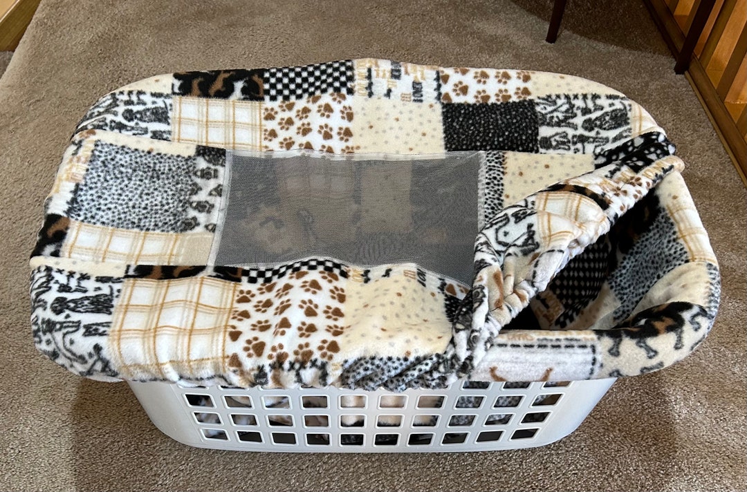 SHIPS FREE Whelping Laundry Basket Cover - Liner and Topper Set for ...