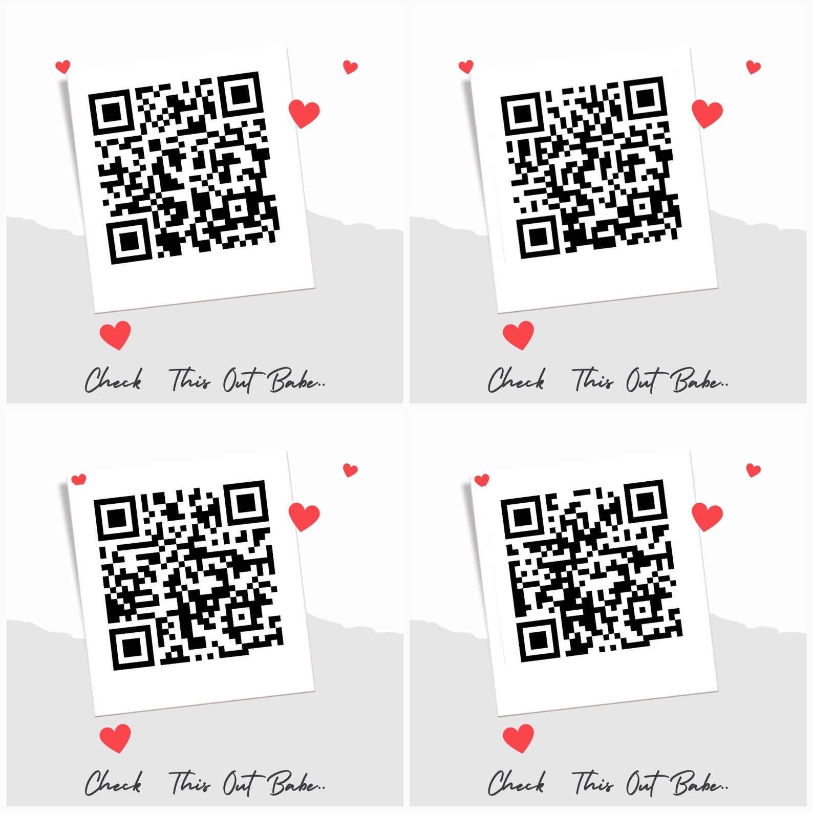 Digital Printable Romantic Gift Card With Emotional Slow Hit Songs Qr ...