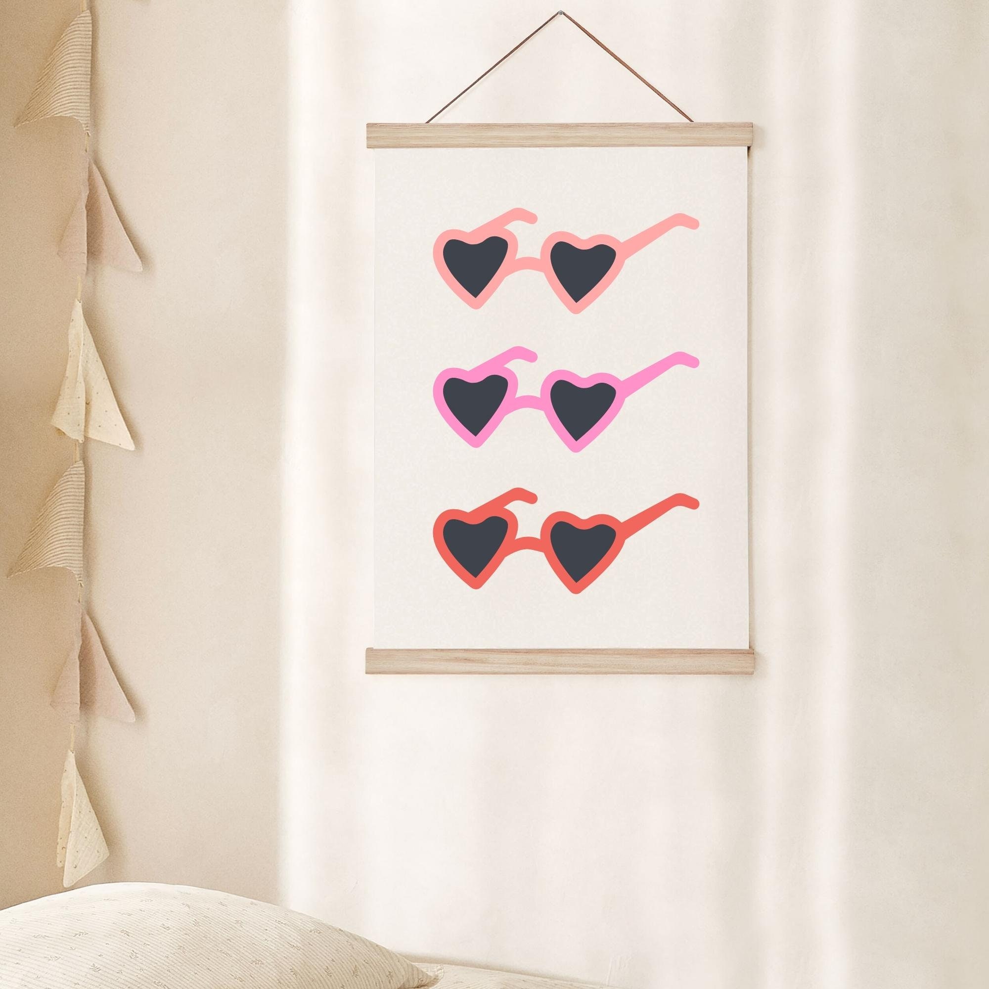 Heart Glasses Print Valentines Day Print Kids Valentines - Etsy