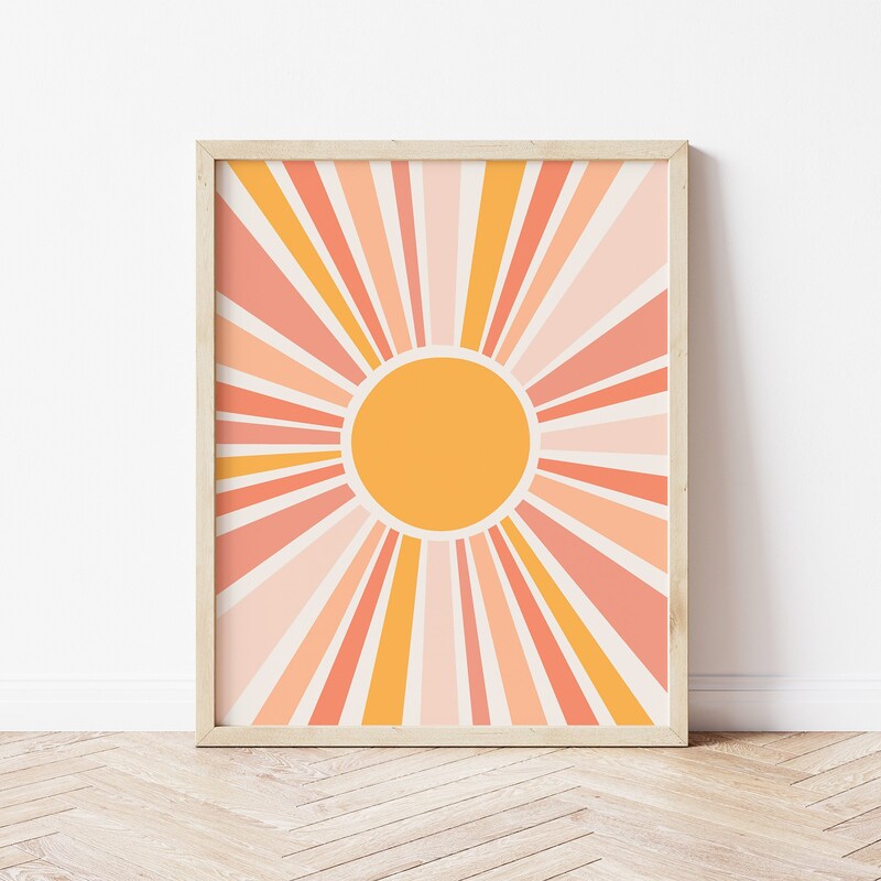 Boho Sun Print - Etsy