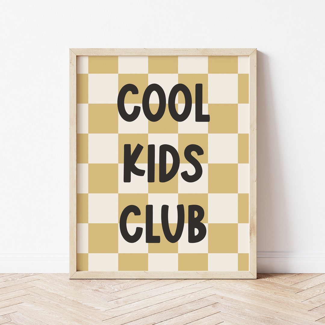 Cool Kids Club Print, Kids Room Prints, Playroom Wall Art, Kids Room ...