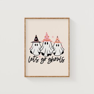 Lets Go Ghouls Print, Boho Halloween Print, Kids Halloween Decor ...
