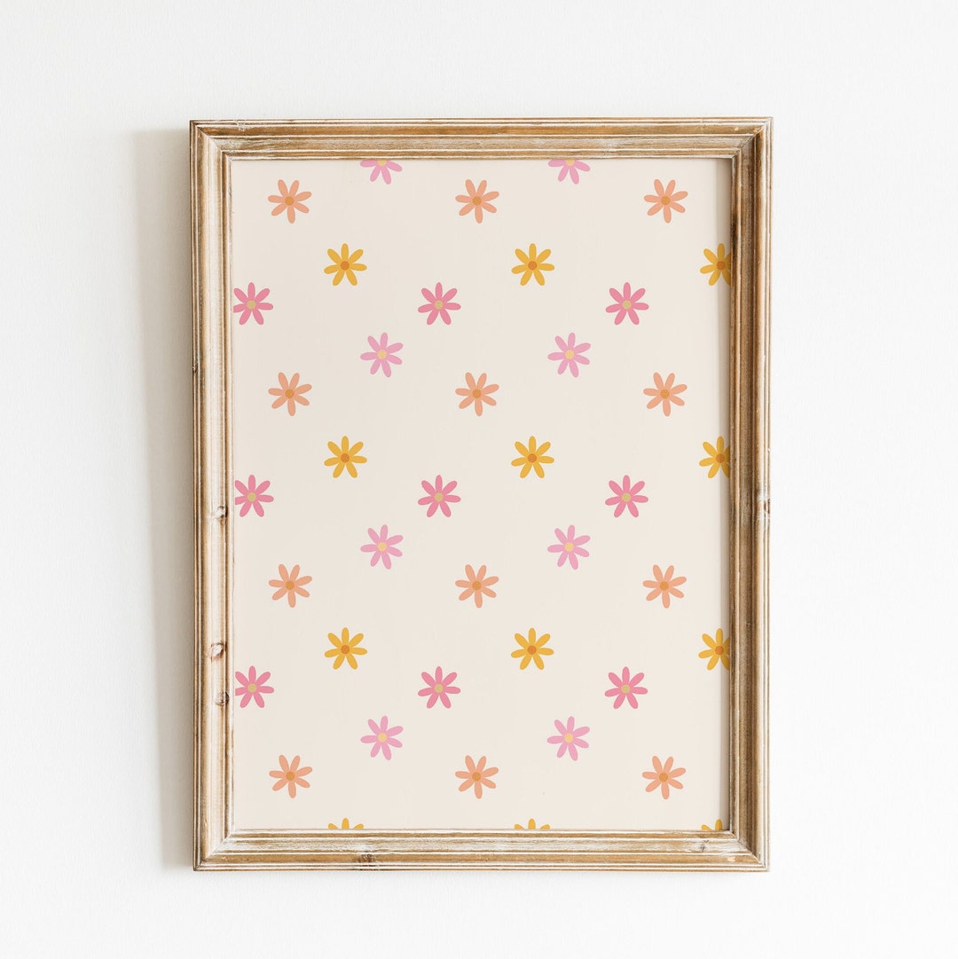 Boho Spring Flowers Print, Kids Printable, Playroom Prints, Boho Wall ...