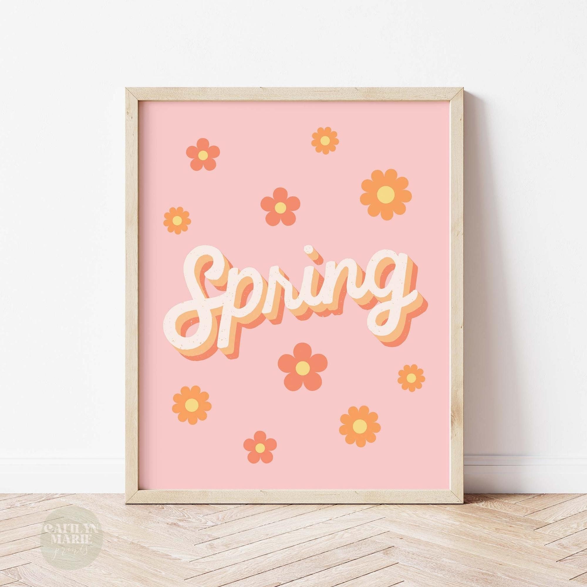 Spring Print Playroom Printable Spring Flowers Print Spring - Etsy