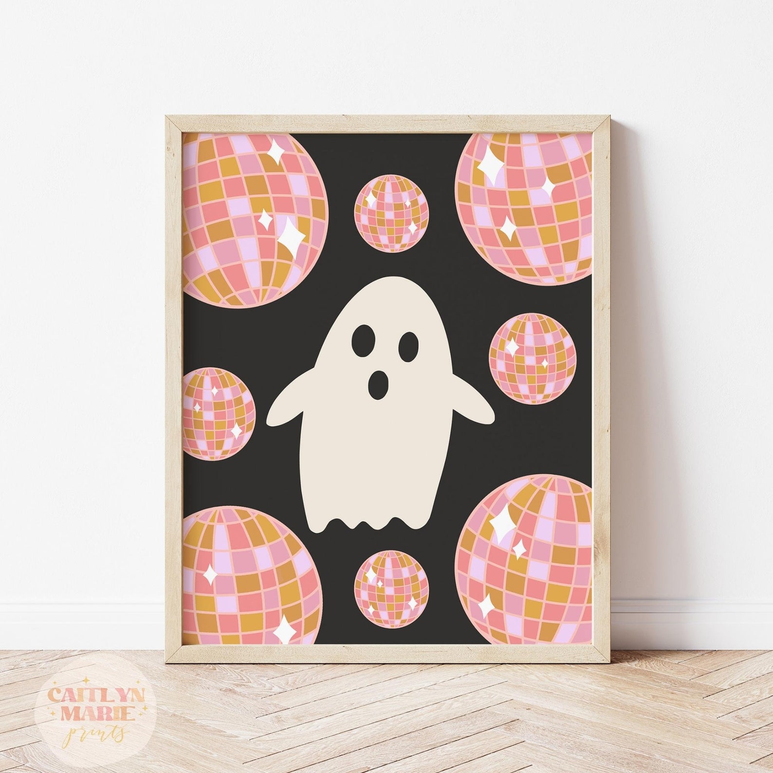 Disco Ghost Print Groovy Halloween Prints Disco Halloween - Etsy