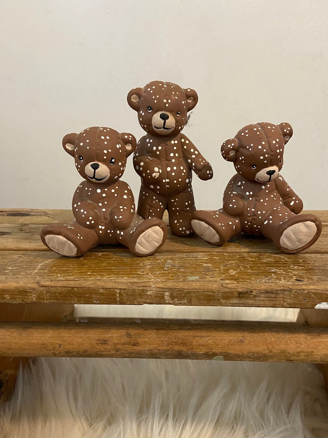 Vintage Ceramic Bears Set of 3 - Etsy