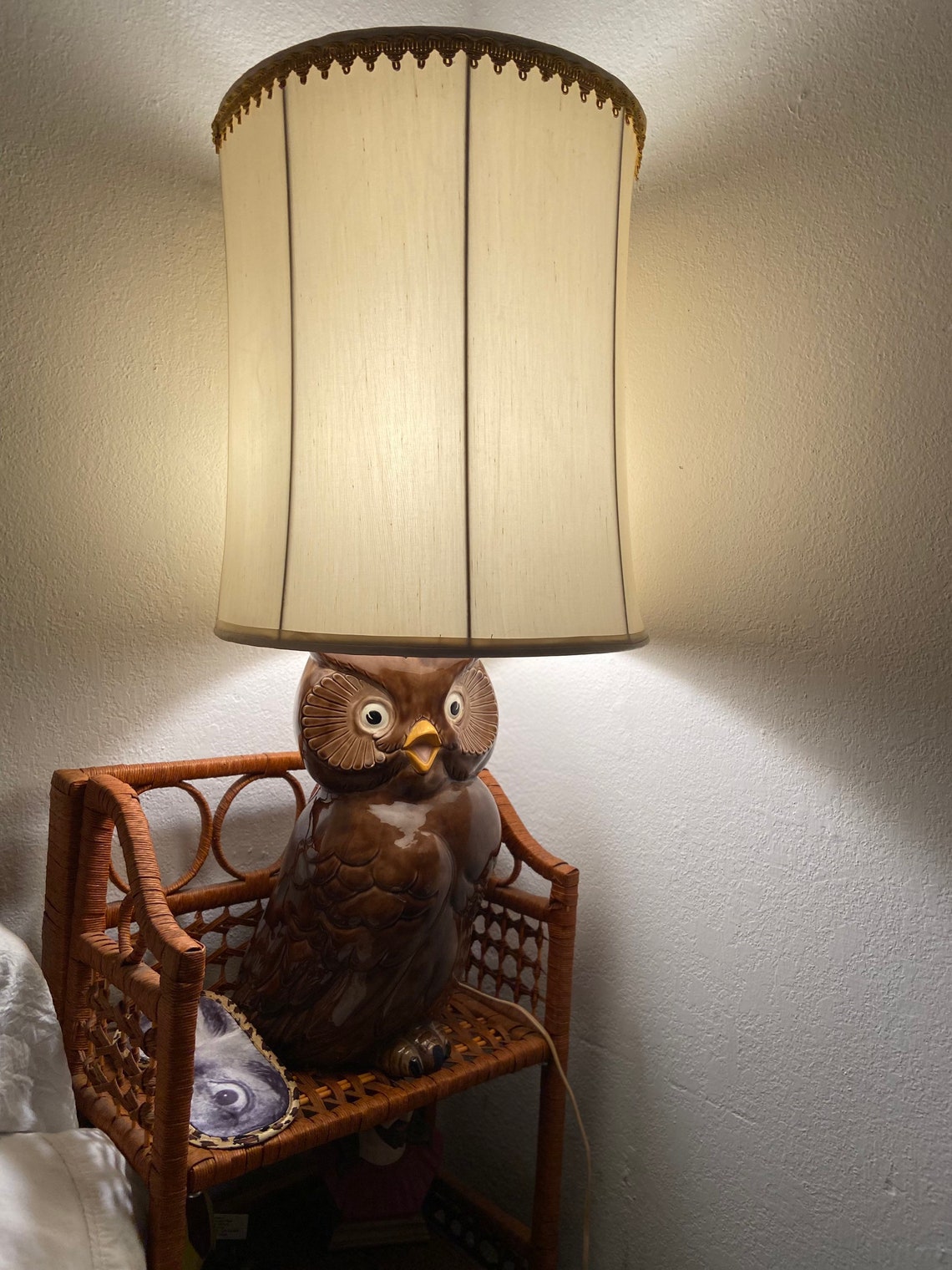 1970s MCM Owl Lamp - Etsy