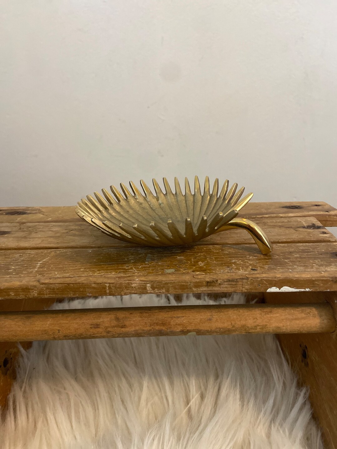 Rare Authentic Brass Palm Dish 1960s - Etsy
