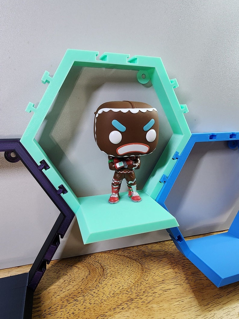 Funko Pop! and Collectable Figure Shelf Shadowbox Hex Interlocking Tile ...